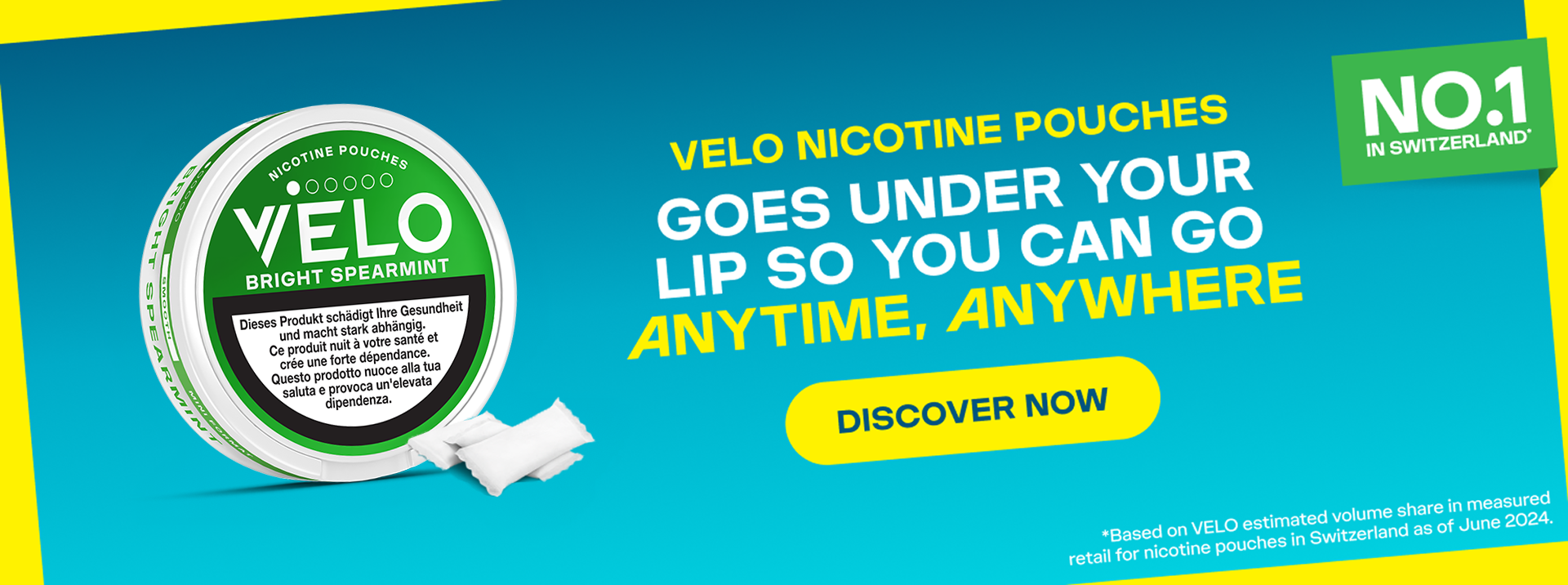 VELO Tobacco Free Nicotine Pouches | VELO Switzerland